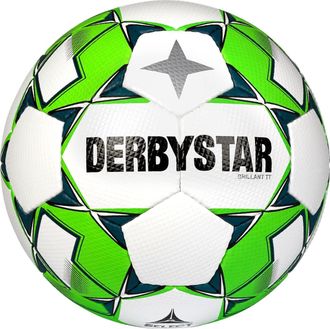 DERBYSTAR Brillant Fu&szlig;ballb&auml;lle Weiss Gr&uuml;n Grau 5