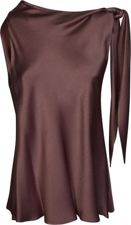 Antonelli Femme, Blouses et Chemises, Brun, Taille: 38 FR Top Fiocco