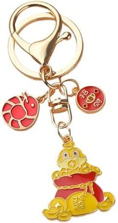 Generic Porte-cl&eacute;s en de serpent chinois avec pendentif serpent chinois - Ann&eacute;e du serpent - Porte-cl&eacute;s d&eacute;coratif sophistiqu&eacute; et &eacute;l&eacute;gant pour cl&eacute;s de voiture,