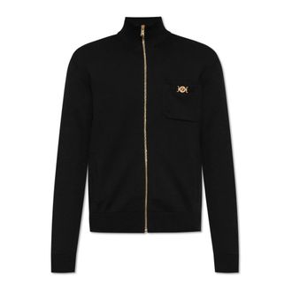 Versace Strickjacke mit Taschen - - Knitwear - Herren - Schwarzk - XL