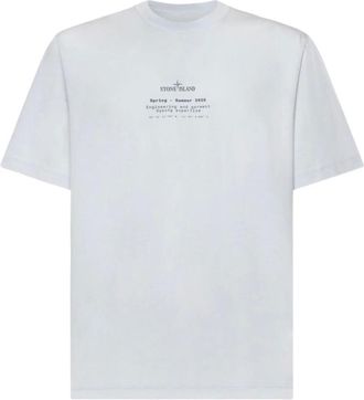 Stone Island Homme, Tops, Bleu, Taille: 2XL Stone Island T-shirts et Polos Bleu