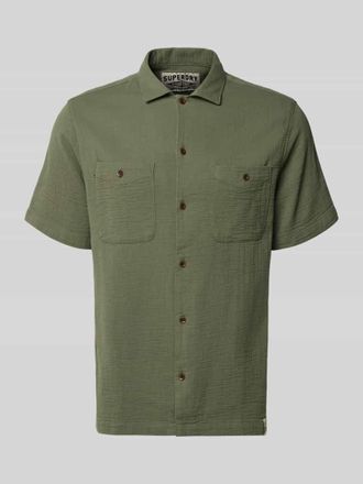 Superdry Regular Fit Freizeithemd mit Kentkragen und Brusttaschen