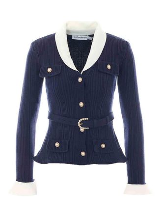 Self Portrait Cardigan - Bleu