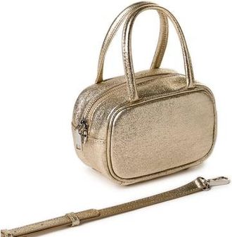 Au Printemps Paris Glitzerhandtasche - golden