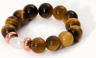 Purelei Anxiety Tigers Eye Pearl Ring mit Perle