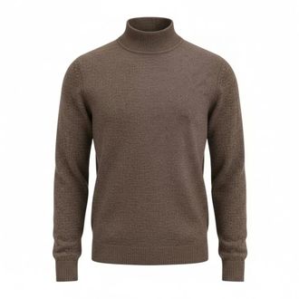 Roberto Collina Homme, Pulls, Brun, Taille: 2XL Col roul en M&eacute;rinos / B&eacute;b&eacute; Chameau