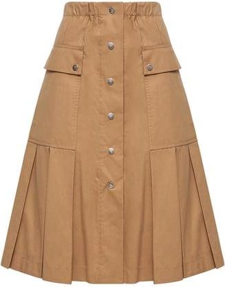 Moncler Jupe midi &eacute;vas&eacute;e boutonn&eacute;e
