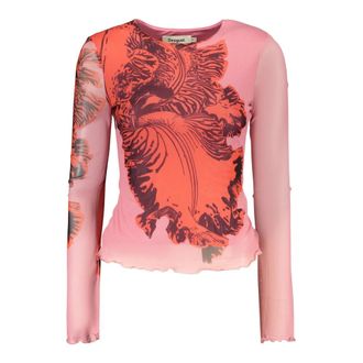 Desigual Orchid Lacroix Langarm-T-Shirt - - Tops - Damen - Rosa - XS