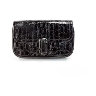 Marc Jacobs Sac bandouli&egrave;re Snapshot en cuir emboss&eacute; fa&ccedil;on croco - Femme - Sacs - Gris - Taille: ONE Size