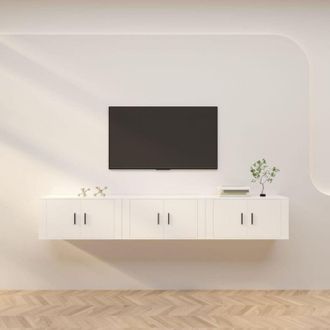 vidaXL Meubles tv muraux 3 pcs blanc 80x34,5x40 cm Vidaxl