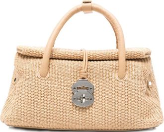 Zanellato Femme, Sacs, Beige, Taille: ONE Size Mond&agrave; Vimini Small Bucket Bag