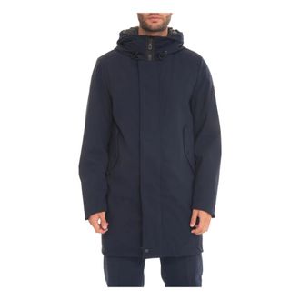 Peuterey Wasserabweisende Parka mit Rei&szlig;verschluss - - Coats - Herren - Blau - L