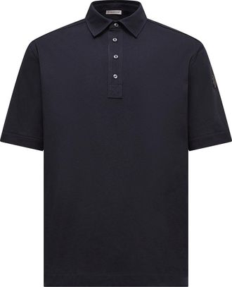 Moncler Moncler Polo En Coton Et Cachemire, Homme, Bleu, Taille: Xl