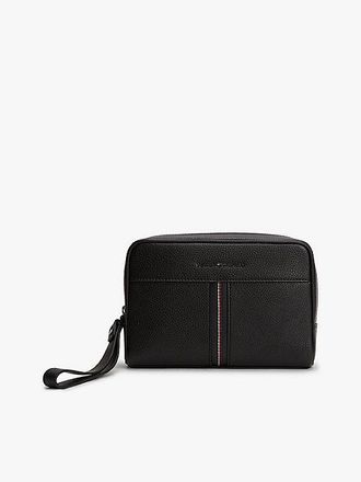 Tommy Hilfiger Pochette &agrave; finition grain&eacute;e et logo en m&eacute;tal