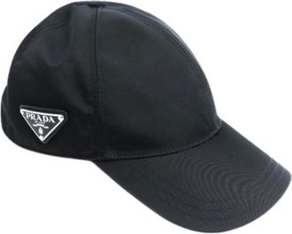 Prada unisex, Pre-owned, Noir, Taille: ONE Size Chapeau en tissu Vintage Pre-owned