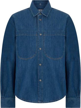 Diesel Femme, Blouses et Chemises, Bleu, Taille: 38 FR Blouses & Chemises