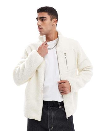 Jack & Jones Veste en polaire - Blanc