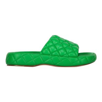 Bottega Veneta Gewebte Ledermules - - Shoes - Damen - Gr&uuml;n - 37 EU