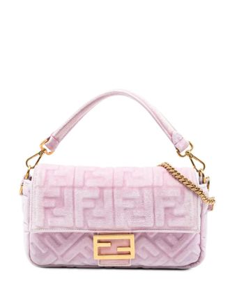 Fendi sac &agrave; bandouli&egrave;re Zucca Baguette (2010-2025) - Rose