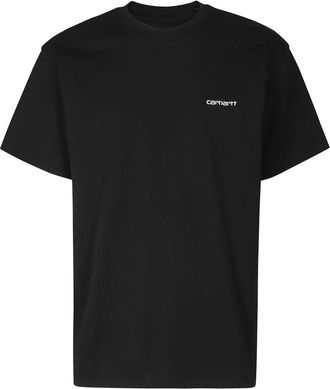 Carhartt Work in Progress Homme, Tops, Noir, Taille: M T-shirt noir SS Script