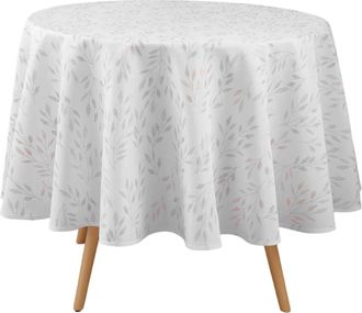 Douceur d'Int&eacute;rieur Lonigold Tischdecke, rund (Durchmesser 180 cm), Polyester mit Metallic-Druck