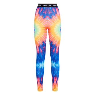 Philipp Plein Femme, Pantalons, Multicolore, Taille: 38 FR Leggings Tie dye