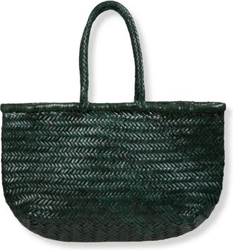 Dragon Diffusion Shopper & Totes - Handwoven Herringbone Tote Bag With Braided Handle - Gr. unisize - in Grün - für Damen
