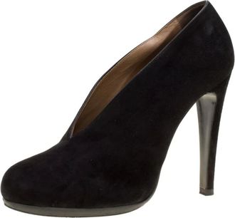 Hermès escarpins Florida 115 mm en daim - Noir
