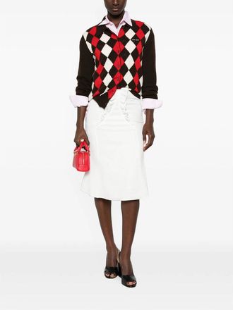 Shushu/Tong Pleated Polyester Skirt - White