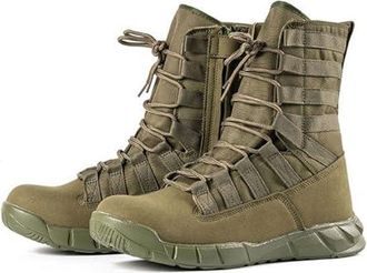 Generic Bottes de Combat Tactiques Ext&eacute;rieures pour Hommes, Bottes Militaires Imperm&eacute;ables, Chaussures L&eacute;g&egrave;res et Robustes pour Randonn&eacute;e et Travail,Vert,42 E