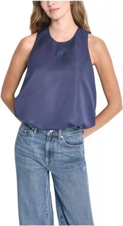 DKNY Dkny, Femme, Tops, Bleu, Taille: 38 FR Sleeveless Top