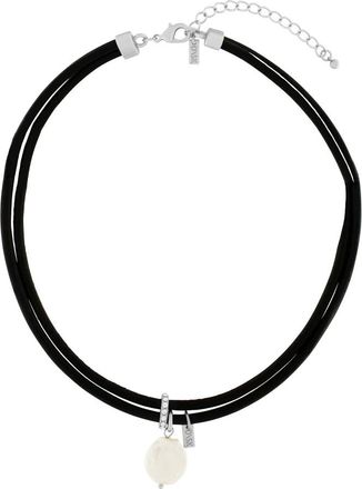 Dansk Copenhagen Perlen-Lederhalskette mit Kristallen - - Accessories - Damen - Schwarzk - ONE SIZE