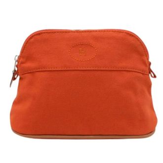 Herm&egrave;s Pre-owned Bolide20 Canvas Pouch - - Pre-owned - Damen - Orange - ONE SIZE