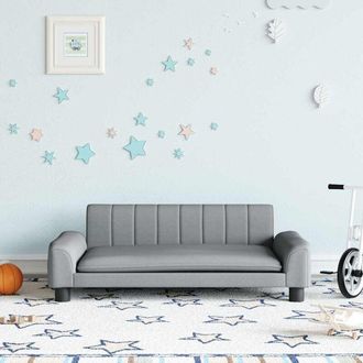 vidaXL Kindersofa Hellgrau 90x53x30 cm Stoff - Vidaxl