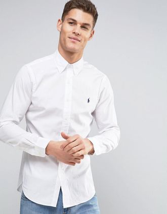 Polo Ralph Lauren Chemise slim en popeline - Blanc