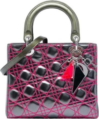 Dior Pre-owned Cuir sacs-dior - Femme - Pre-owned - Gris - Taille: ONE Size