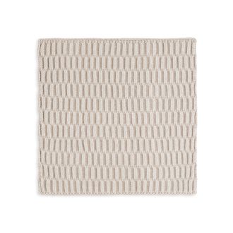 Knit Factory Sp&uuml;ltuch Block - Sp&uuml;llappen - Abwaschlappen - Geschirrt&uuml;cher - 1 St&uuml;ck - Ecru/Leinen - Braun - 27x27 cm