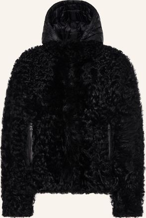 Bogner Lederjacke Liz-L Mit Abnehmbarer Kapuze schwarz