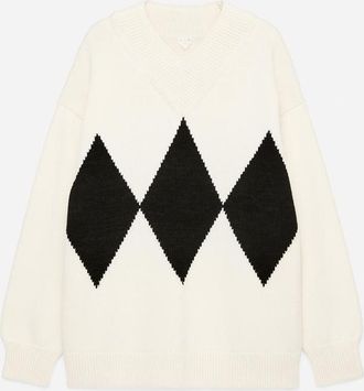 Arket Lockerer Pullover Aus Wolle Und Baumwolle -Mehrfarbig