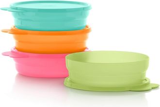 Generic TupperwareSet Müslischalen, mikrowellengeeignet, 500 ml/2 Tassen, Sommerfarbe, 4 Stück