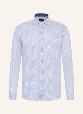 Olymp Hemd Casual Regular Fit Aus Leinen blau
