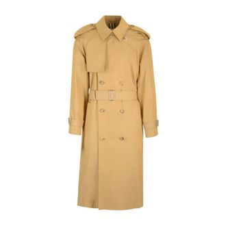 Burberry Homme, Manteaux, Beige, Taille: M Long Gabardine Trench Coat