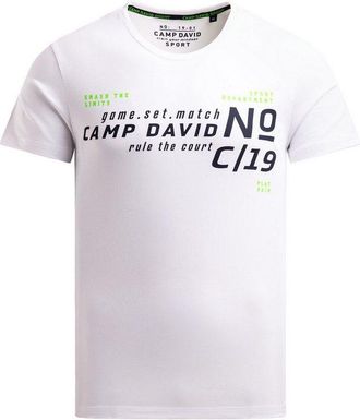 Camp David Rundhalsshirt mit reflektierenden Details