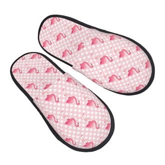 Generic Pantoufles En Coton Flamant Roses Mignon Avec Un Coeur Antid&eacute;rapant Accueil Pantoufles Portative Chaussons Pour Int&eacute;rieur Camping Homme M