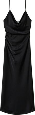 Twin-Set Midikleid aus Satin - Schwarz