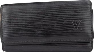 Louis Vuitton Portemonnaie - Louis Vuitton Noir Epi Leather Keyholder - Gr. unisize - in Schwarz - f&uuml;r Damen