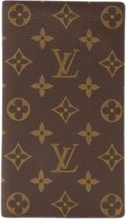 Louis Vuitton Portefeuille long pr&eacute;-poss&eacute;d&eacute; vintage (bi-pli) - Femme - Pre-owned - Brun - Taille: ONE Size