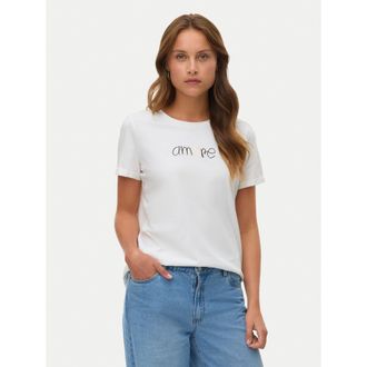 Vero Moda T-Shirt Ikami 10340181 Wei&szlig; Regular Fit