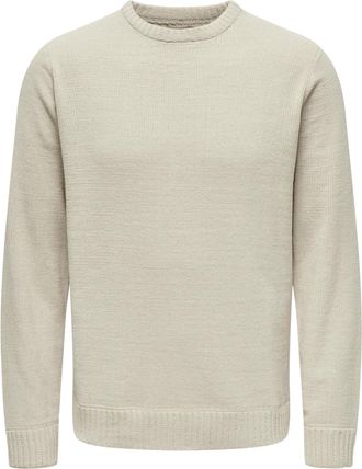 Only & Sons Herren Pullover ONSETHAN Life REG 7 Crew Knit T - Regular Fit, Größe:XXL, Farbe:22029788 Silver Lining