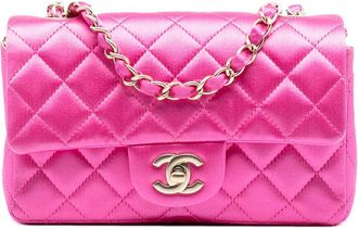 Chanel Hobo Bags - Mini Rectangular Classic Satin Single Flap - Gr. unisize - in Gold - f&uuml;r Damen